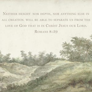 Romans 8:39 Christian Canvas Tapestry | Large Bible Verse Wall Art ...