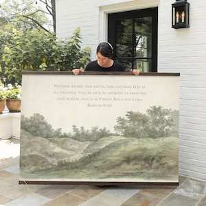 Romans 8:39 Christian Canvas Tapestry | Scenic Landscape Bible Verse ...