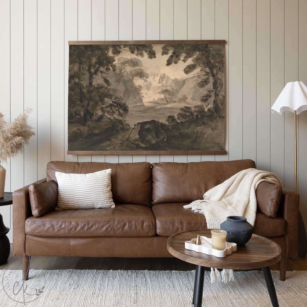 Moody Wall Art | Large Canvas Art Tapestry | Landscape Art Home Decor ...