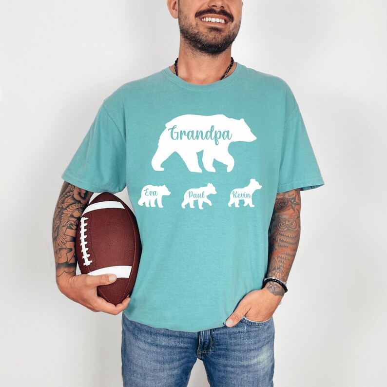Custom Grandpa Bear Shirt With Kid Names, Father’s Day Gift, Birthday ...