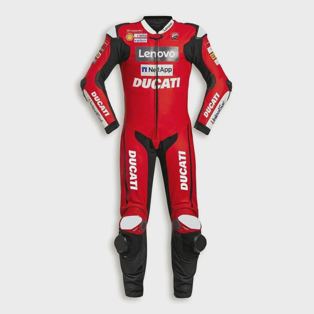 Ducati Racing Leather Suit Mens Motorcycle Biker Full Body Riding Gear ...