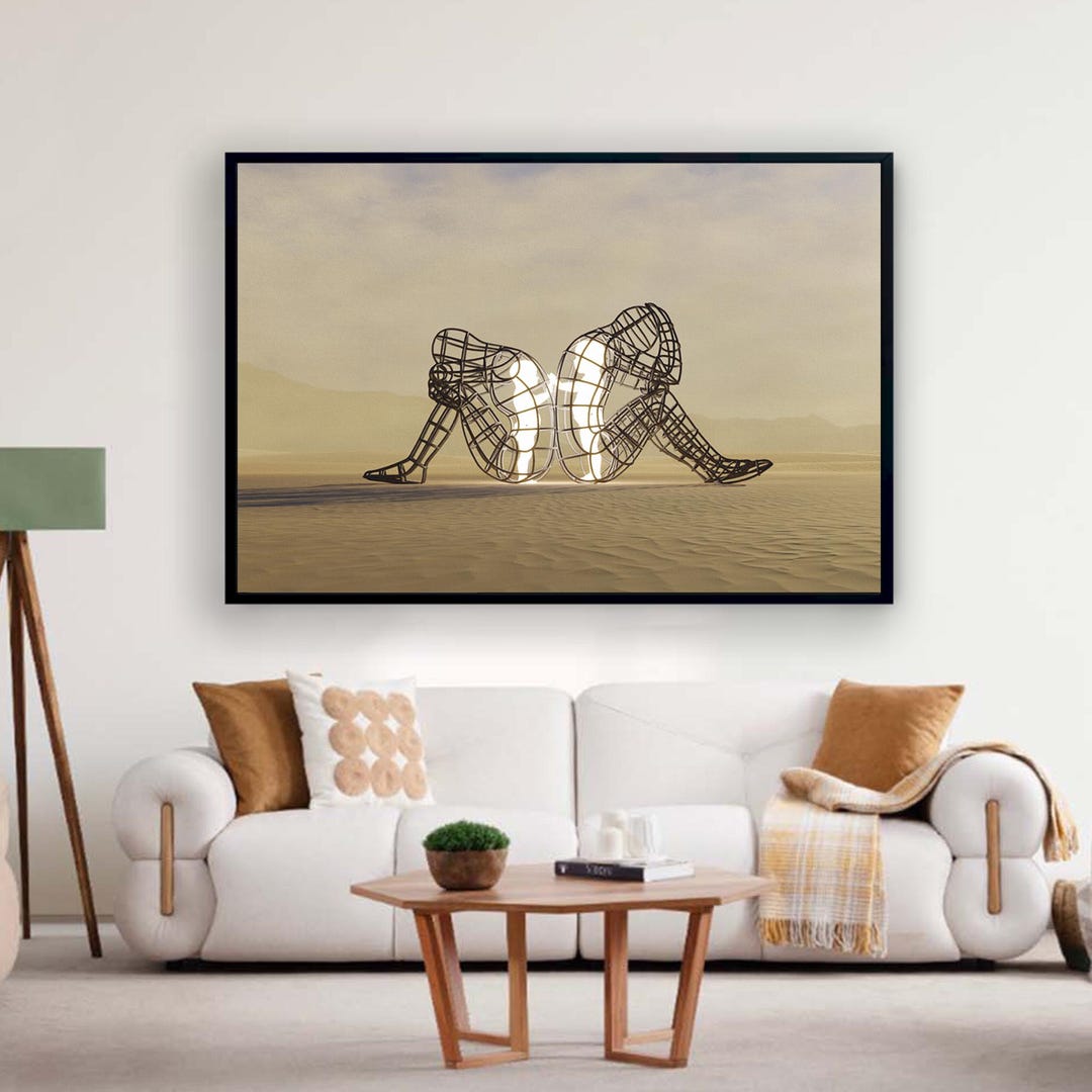 Alexander Milov Canvas, Two People Turning Their Backs to Each Other in ...