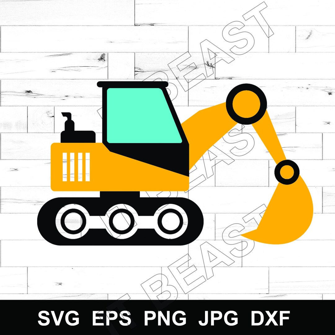 Excavator Construction VEHICLE SVG , Truck Svg , Dxf , Jpg , Png , Eps ...