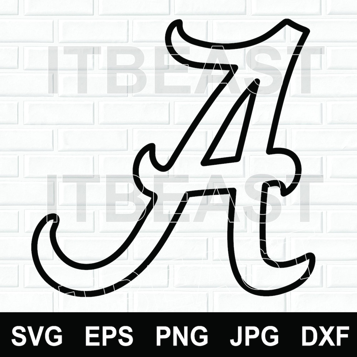 Alabama Svg,alabama Outline Symbol A Logo Svg Vector ,A Svg ,eps ,dxf ...