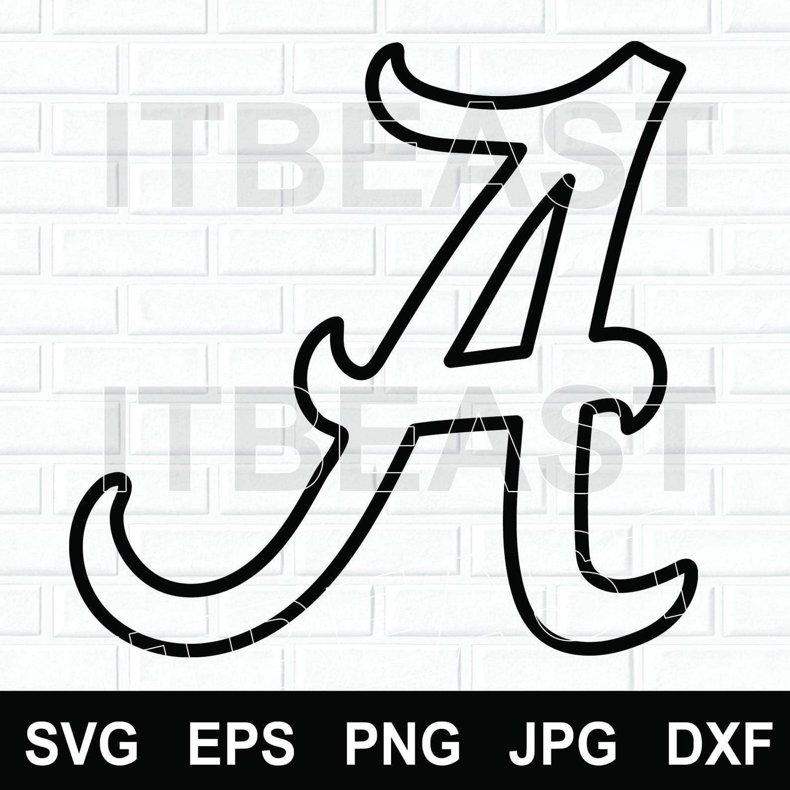 Alabama Svg,alabama Outline Symbol A Logo Svg Vector ,A Svg ,eps ,dxf ...