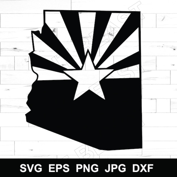 Arizona State Flag Svg - Etsy