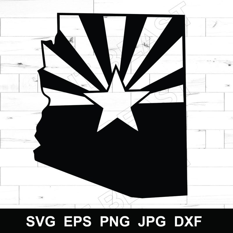 Arizona State Flag Svg - Etsy