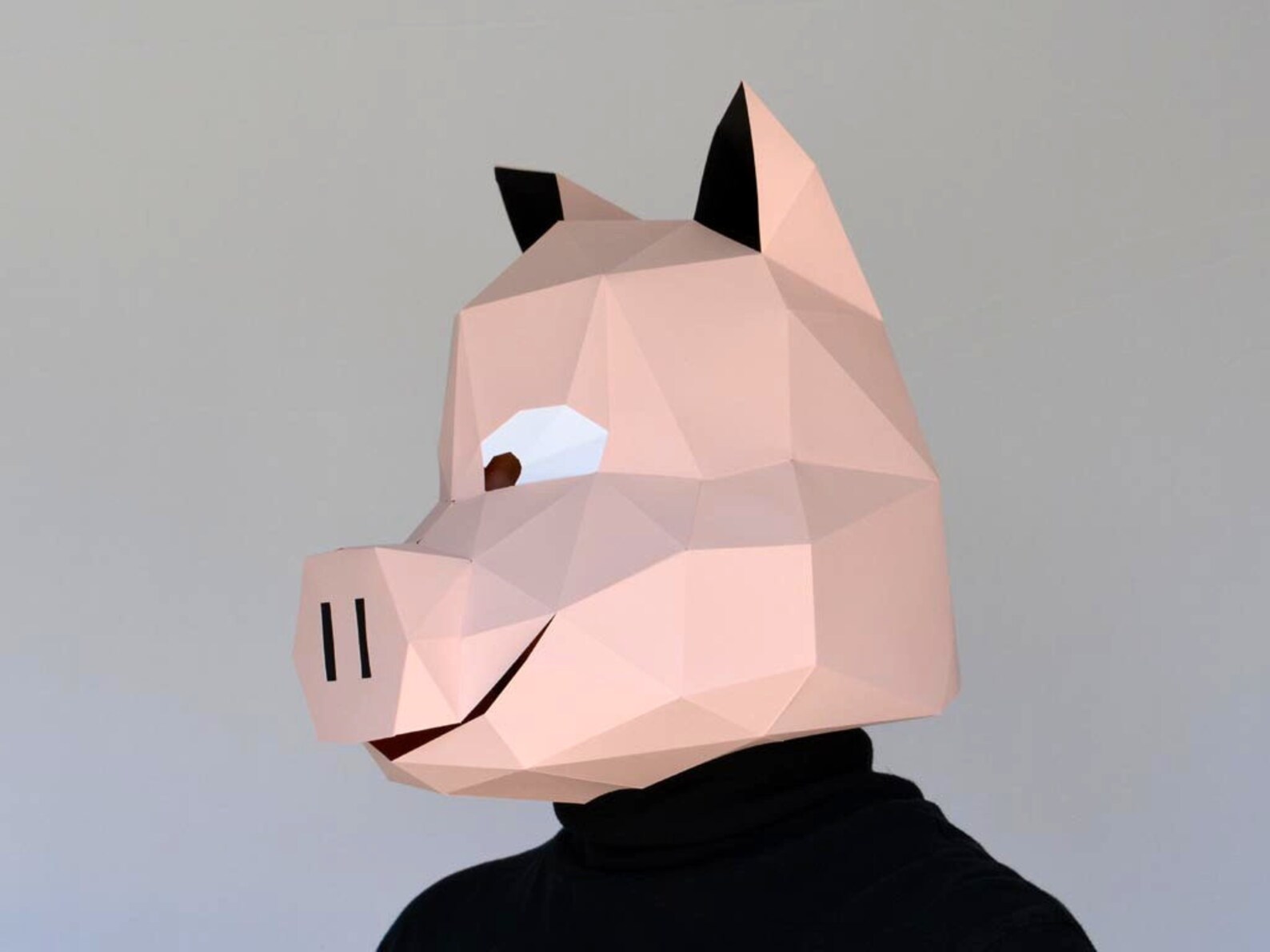 Toon Pig Mask Papercraft Pattern Cartoon Mask Printable - Etsy