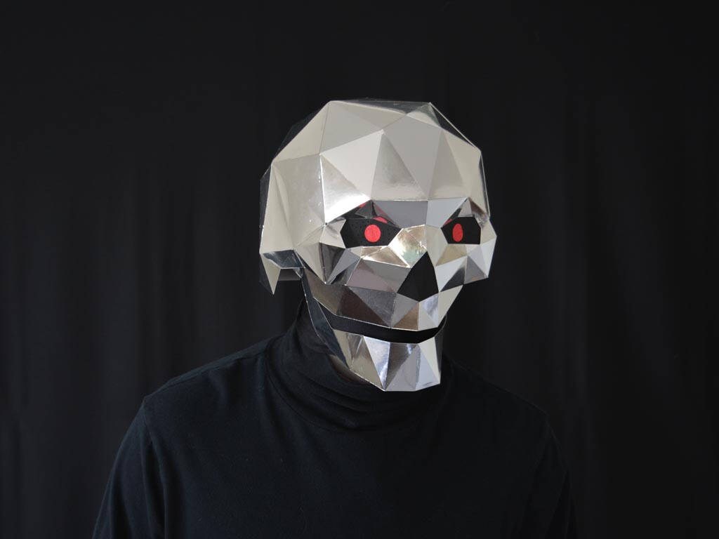 Skull Mask With Moving Mouth Pattern Two Styles Halloween - Etsy Australia