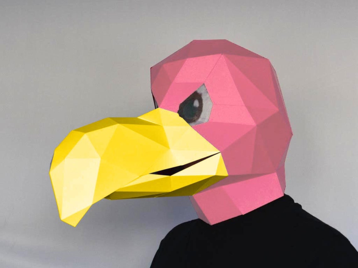 Toon Vulture Mask Papercraft Pattern | Cartoon Mask | Printable Mask ...