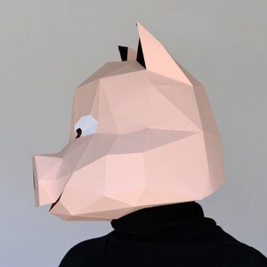 Toon Pig Mask Papercraft Pattern | Cartoon Mask | Printable Mask ...