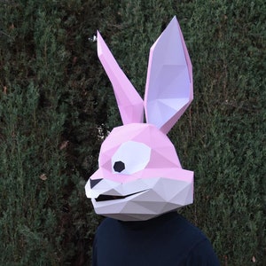 Bunny Mask Papercraft Pattern | Rabbit Mask | Cartoon Mask | Printable ...
