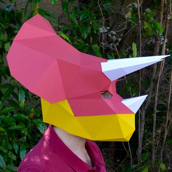 Triceratops Mask - Etsy