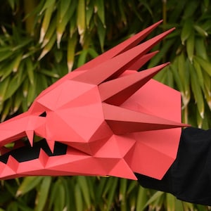 Dragon Puppet - Build a Hand Puppet With Just Paper and Glue! Monster ...