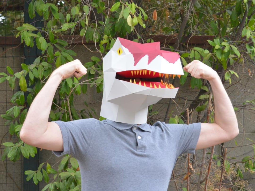 Dinosaur Mask - Spinosaurus PDF Pattern | Dinosaur Costume | Jurassic ...