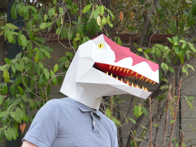 Dinosaur Mask - Spinosaurus PDF Pattern | Dinosaur Costume | Jurassic ...