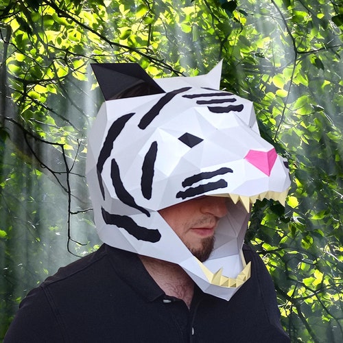 Snake Mask Pattern Open Face for Great Visibility Paper - Etsy UK