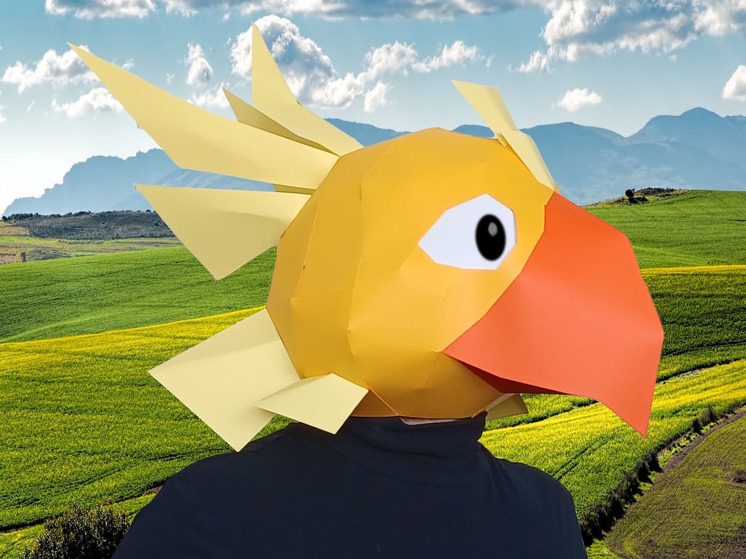 Ostrich or Bird Mask Pattern for Paper or Craft Foam - Make a Bird Mask ...