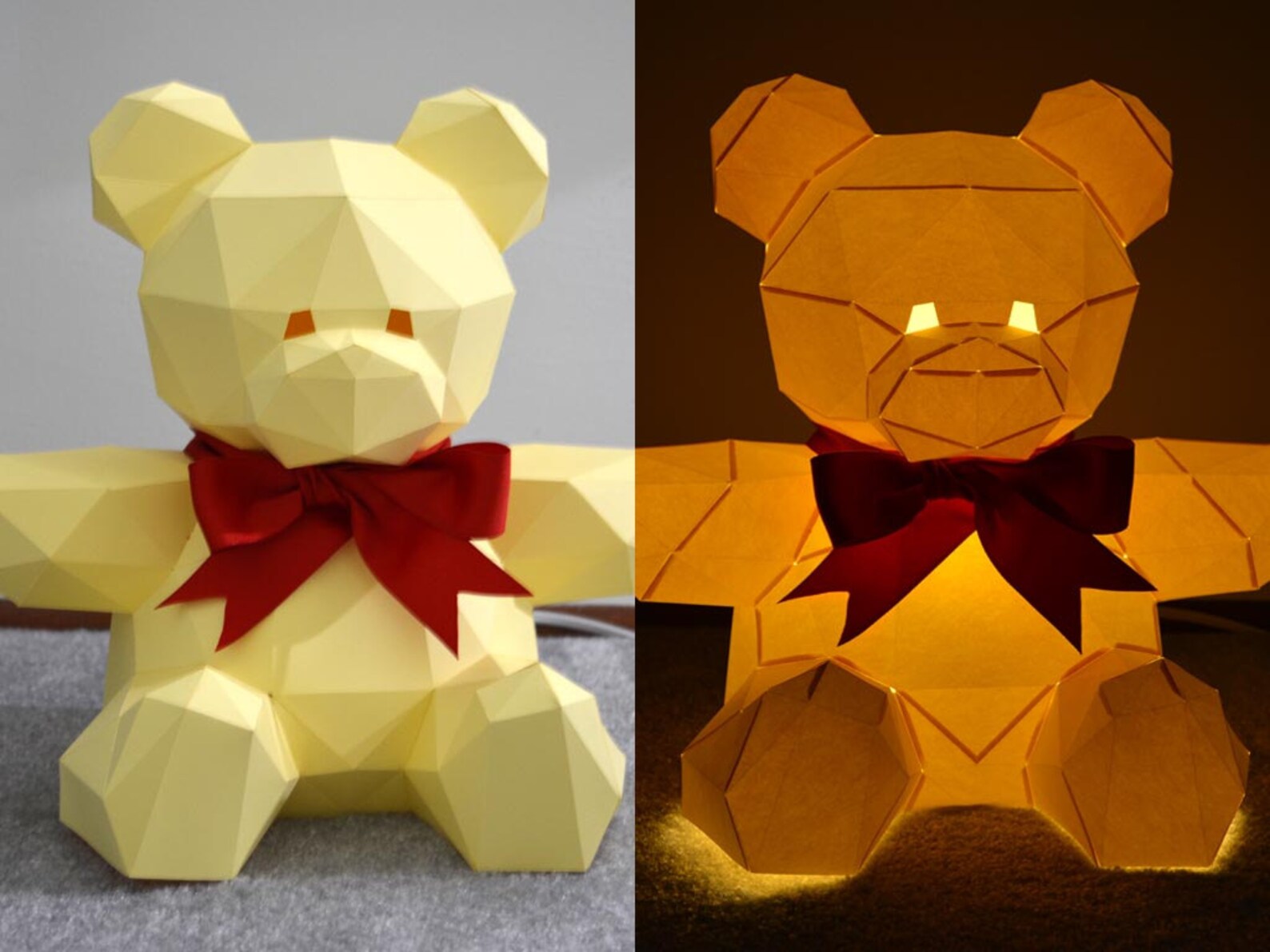 Teddy Bear Paper Pattern | Kids Night Light (PDF Pattern) - Etsy