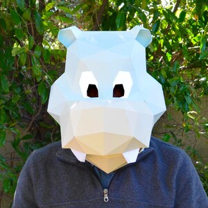 Toon Hippo Mask Papercraft Pattern | Cartoon Mask | Printable Mask ...
