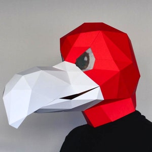 Vulture Mask Papercraft Pattern | Printable Halloween Costume (PDF) - Etsy