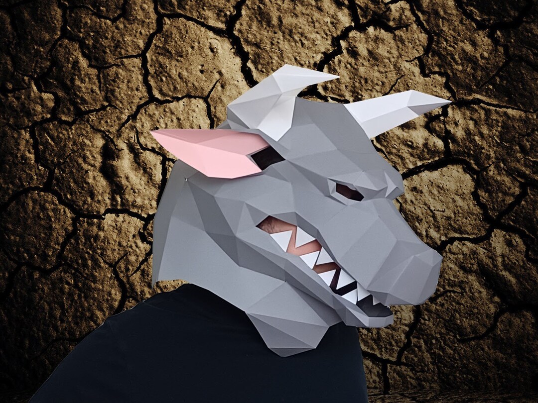 Minotaur Mask Papercraft Pattern | Bull Mask Papercraft Minotaur Paper ...