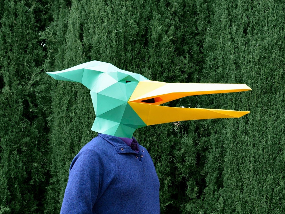 Dinosaur Mask - Pterodactyl Mask Paper Pattern | Halloween Mask ...