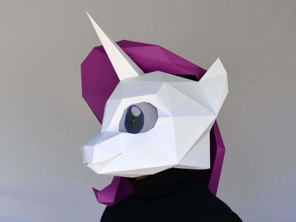 Cartoon Little Pony Mask Pattern Papercraft Pattern | Etsy