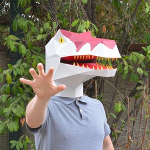Dinosaur Mask - Spinosaurus PDF Pattern | Dinosaur Costume | Jurassic ...