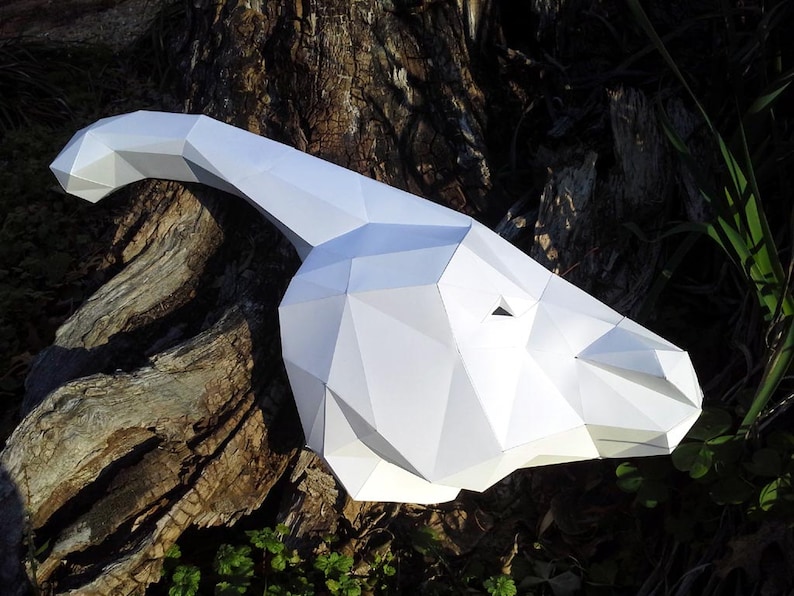 Dinosaur Mask Parasaur Mask Paper Pattern Dinosaur Party - Etsy