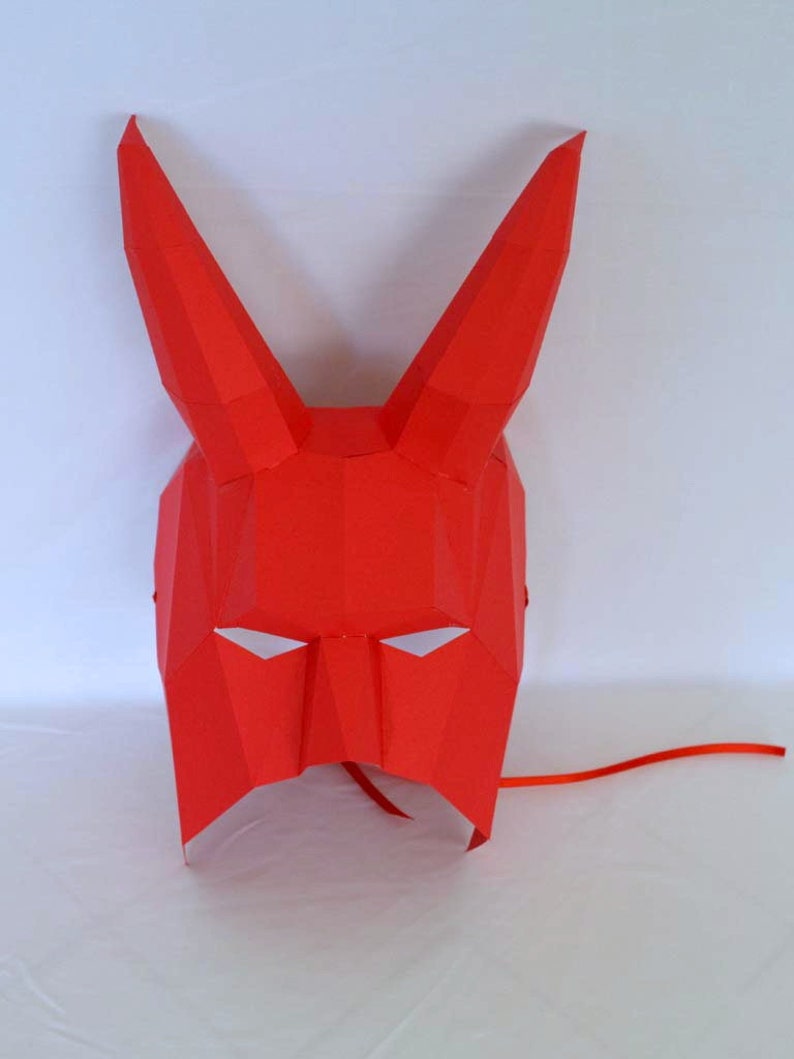 Demon Horns Face Mask for Halloween DIY Pattern Builds in 30 - Etsy
