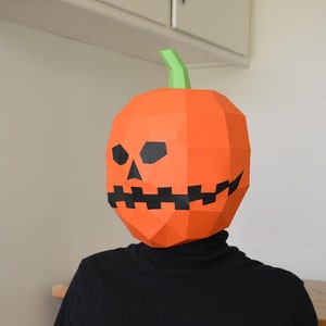 DIY Jack-o-lantern Paper Mask Pattern – Halloween Costume (PDF Pattern ...
