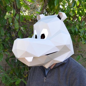 Toon Hippo Mask Papercraft Pattern | Cartoon Mask | Printable Mask ...