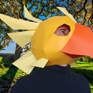 Ostrich or Bird Mask Pattern for Paper or Craft Foam - Make a Bird Mask ...