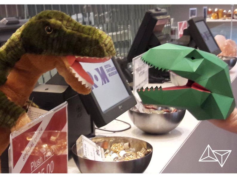 T-rex Puppet - Build a Paper Hand Puppet | Dinosaur Puppet | Kids Craft ...