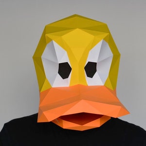 Rubber Duck Mask Papercraft Pattern | Cartoon Mask | Printable Mask ...