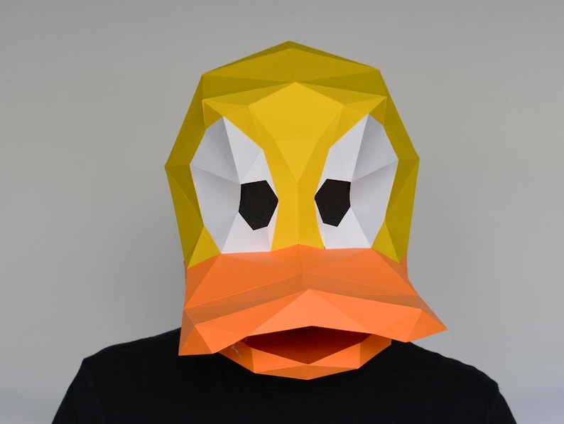 Rubber Duck Mask Papercraft Pattern Cartoon Mask Printable | Etsy