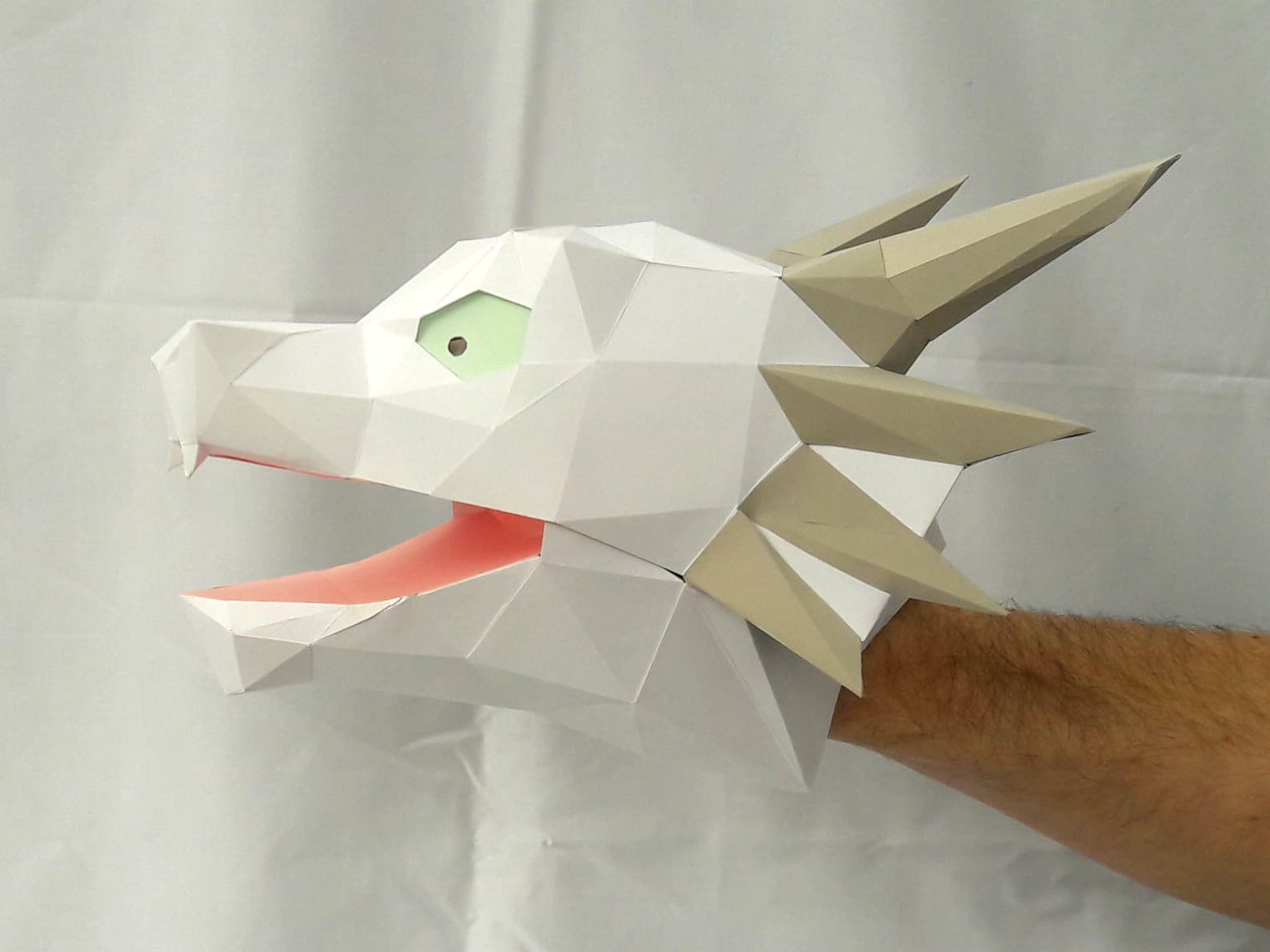 Baby Dragon Hand Puppet Pattern: DIY Papercraft Monster (PDF Pattern ...