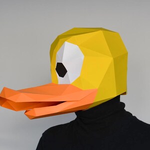 Rubber Duck Mask Papercraft Pattern | Cartoon Mask | Printable Mask ...
