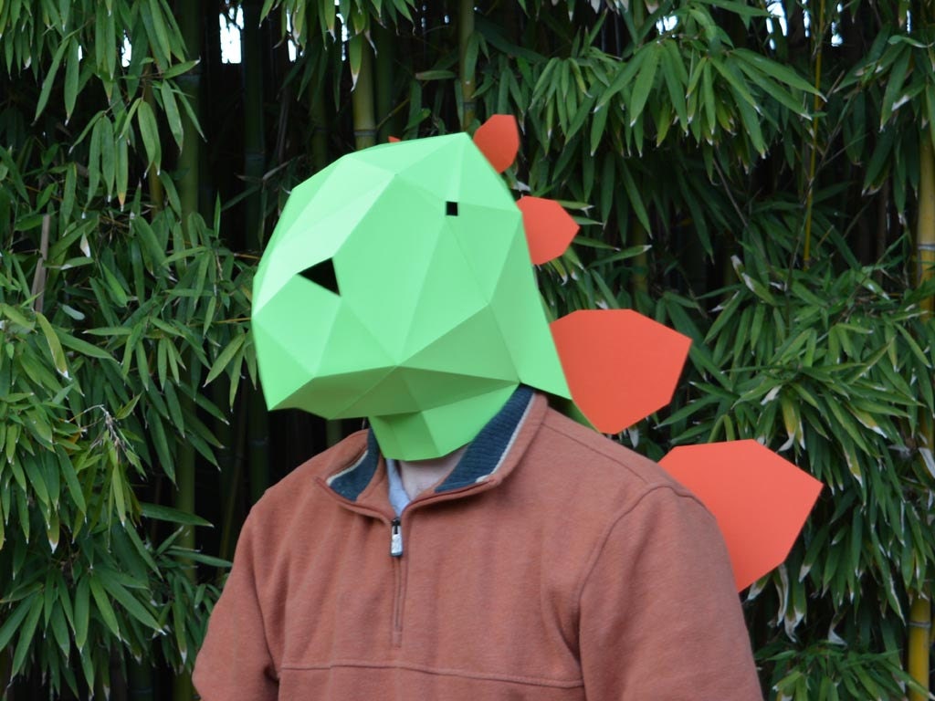 Dinosaur Mask Stegosaurus Pattern Instant Download - Etsy Australia
