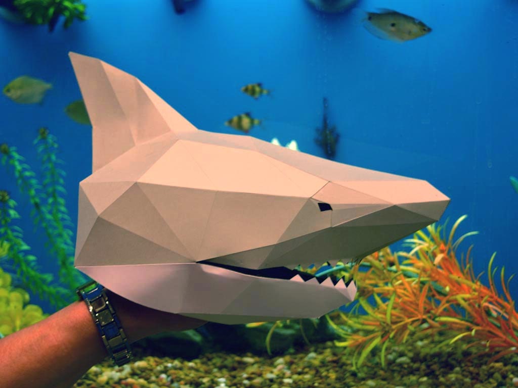 Shark Puppet Pattern Hand Puppet Paper Puppet Kids Craft | Etsy