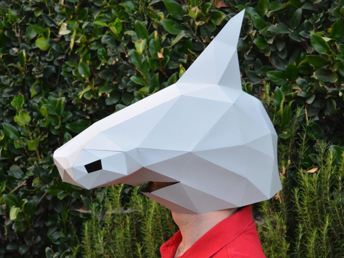 Hammerhead Shark Mask Paper Pattern Animal Mask Instant | Etsy