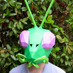 Praying Mantis Mask Paper Pattern | Insect Mask Halloween Mask DIY Mask ...