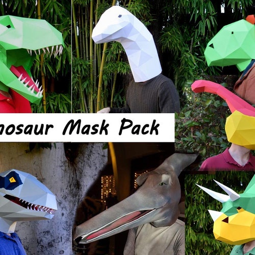 Dinosaur Costume Patterns Make Your Own Halloween Masks: | Etsy