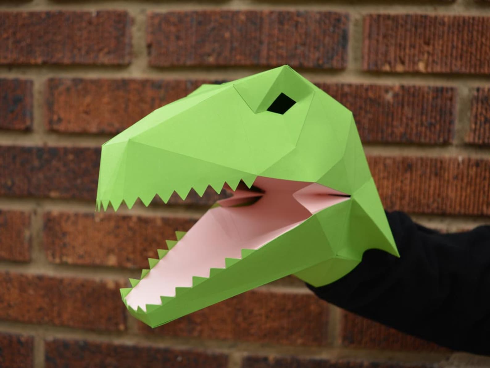 Paper Hand Puppets Pack: Instructions to Build a Dragon, T-rex, Shark ...