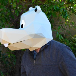 Toon Hippo Mask Papercraft Pattern | Cartoon Mask | Printable Mask ...
