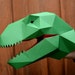 T-rex Paper Puppet – DIY Kids Craft Project (PDF Template) - Etsy