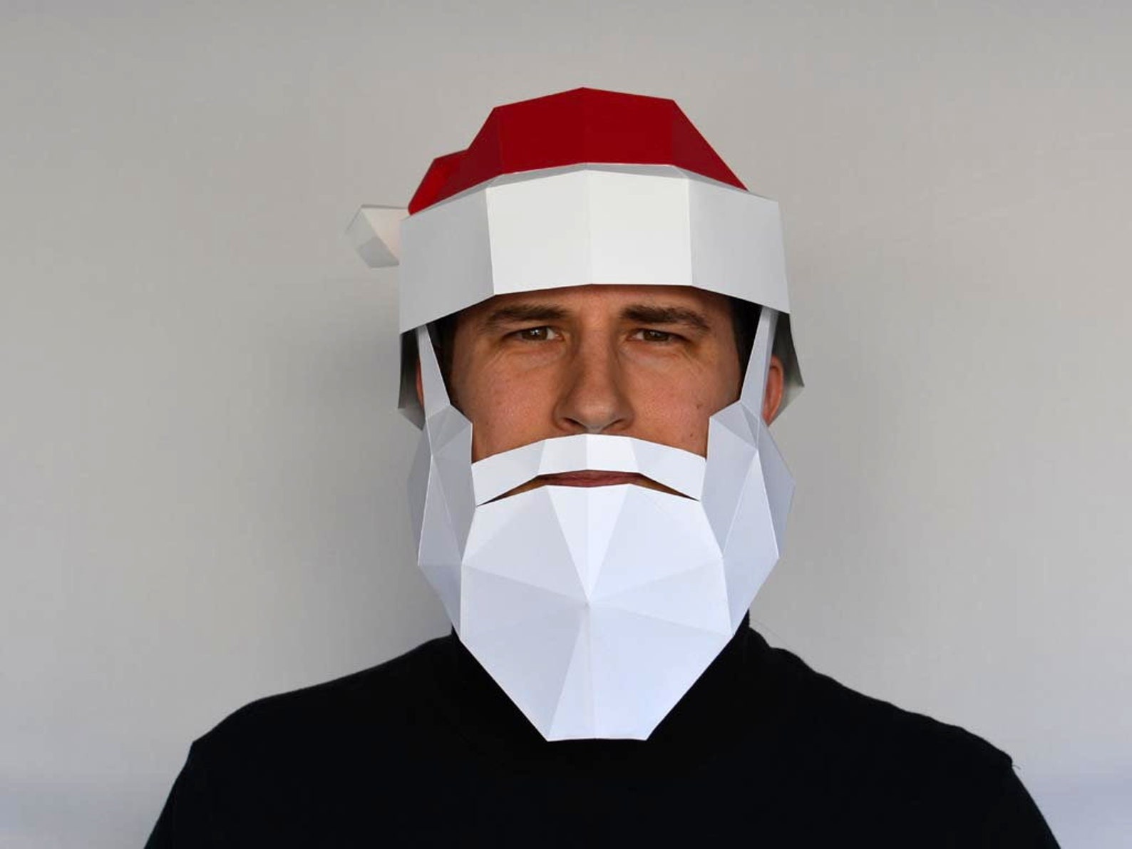 A Santa Suit in Paper! Santa Hat and Beard PDF Pattern | Santa Mask ...