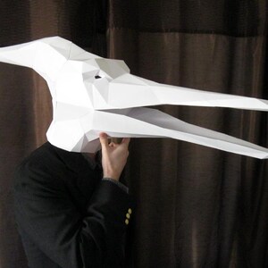 Dinosaur Mask Pterodactyl Mask Paper Pattern Halloween Mask Dinosaur ...