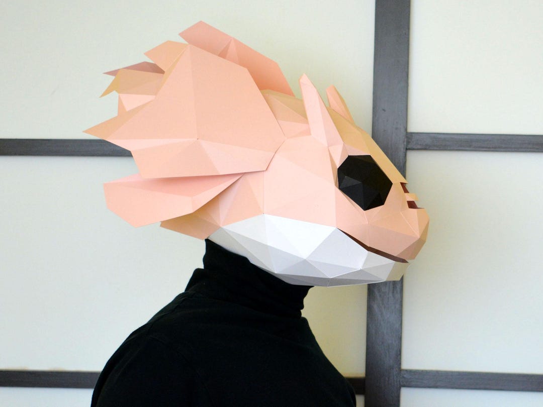 Axolotl Paper Mask Pattern - Build an Axolotl to Smile at You With Just ...
